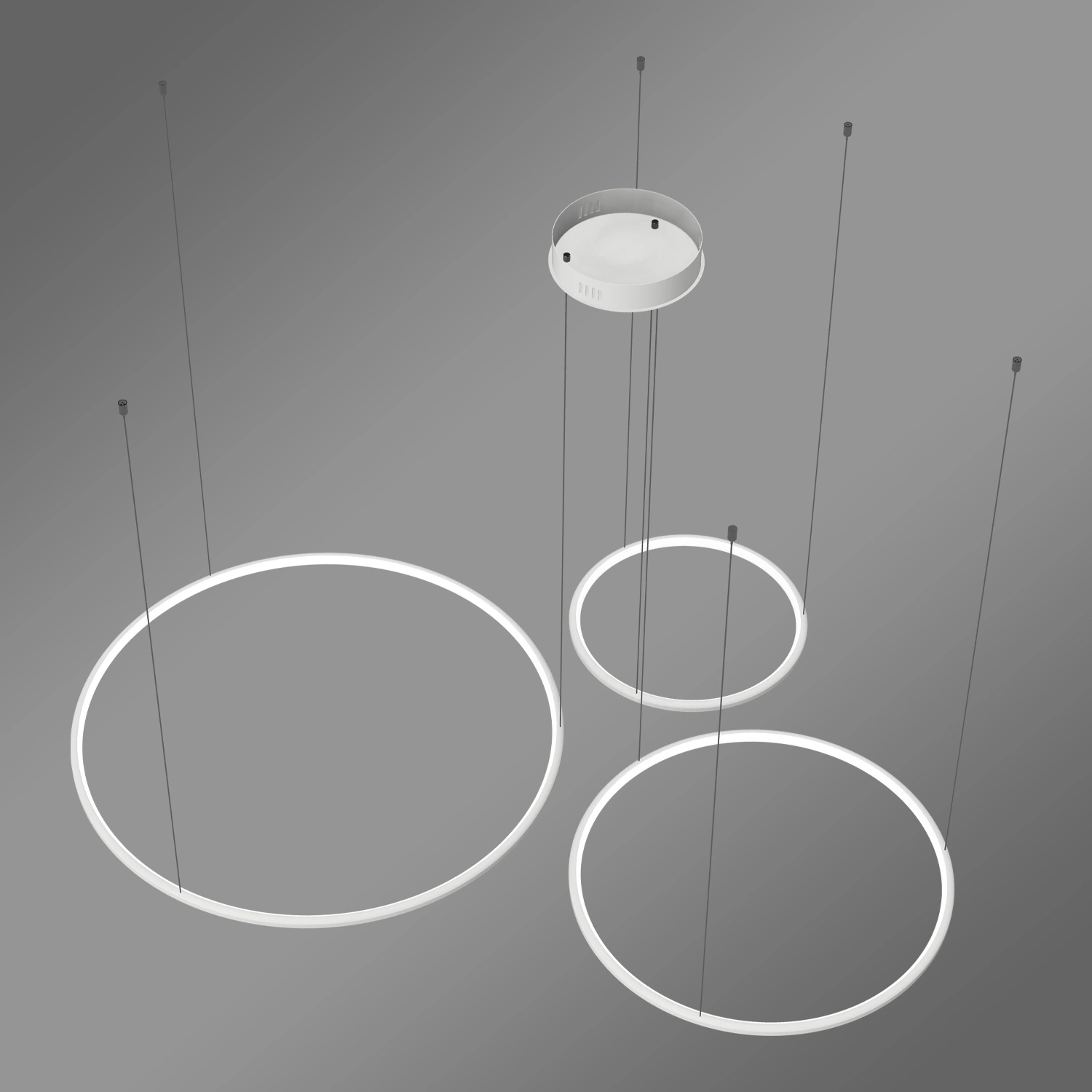 Nowoczesna lampa wisząca LED Orbit S No.3 80/60/40 cm biała 3000K z ...