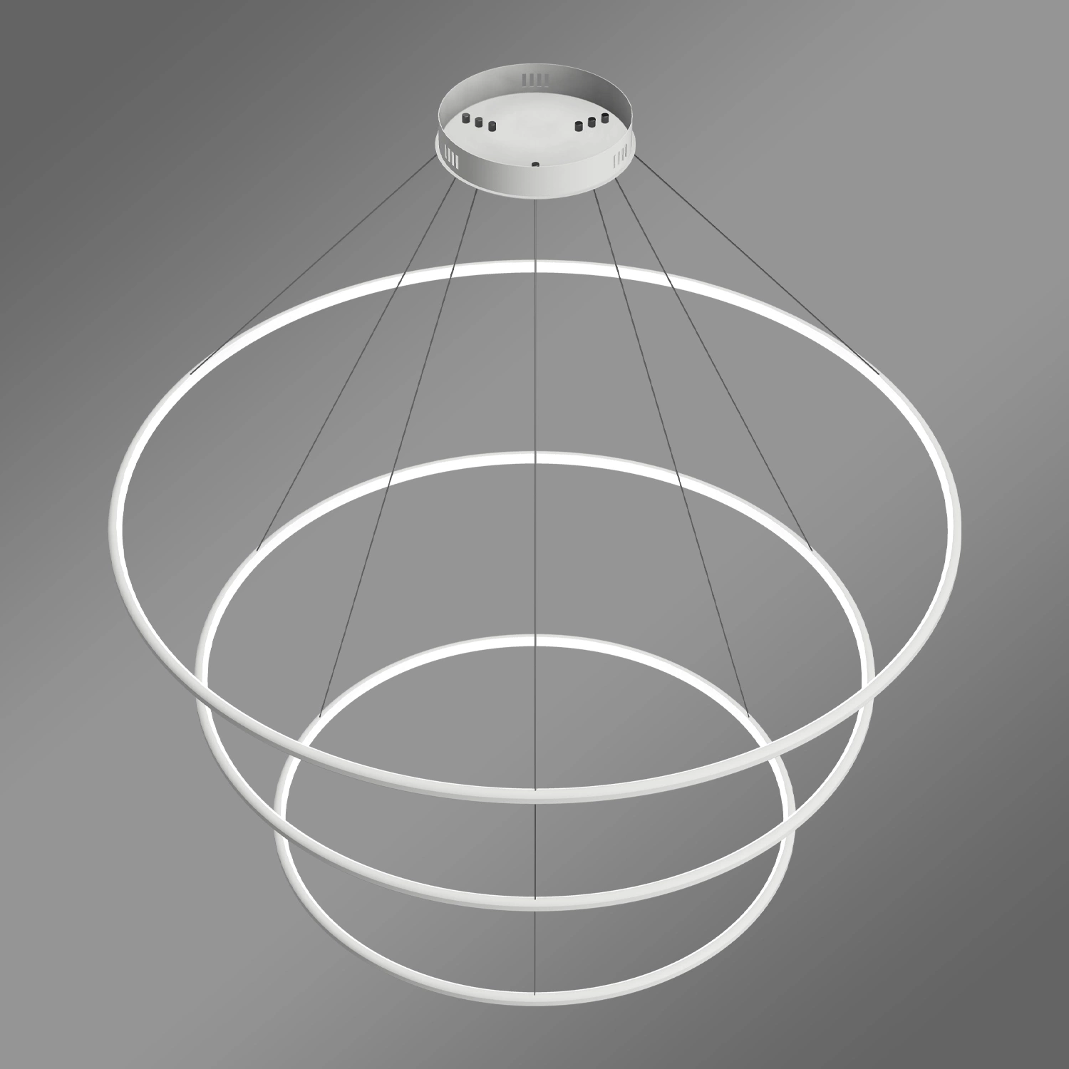 Nowoczesna lampa wisząca Led Orbit No.3 120cm biała smart barwa ciepła ...